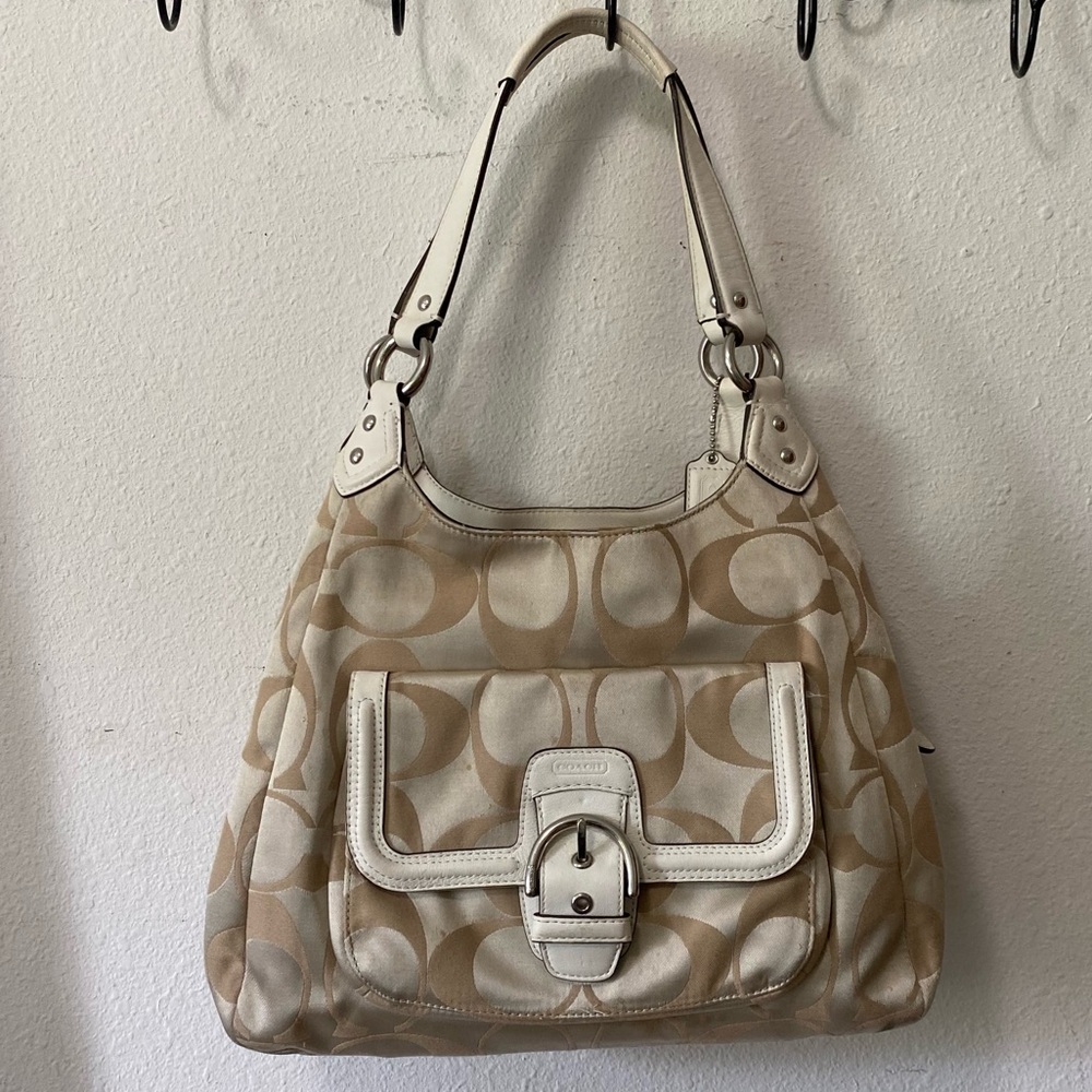 Coach Campbell Signature Hobo Handles With 9" Drop 14… - Gem